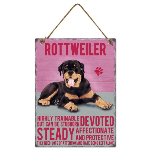 Rottweiler Dog Sign Metal Wall Door Hanging Dogs Sign Colourful Home ...