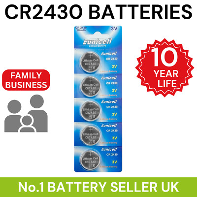 Button Batteries CR2430 Coin Cell CR 2430 Long Life Battery 3V Lithium ...