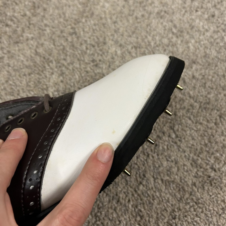 Dexter Golf Wellesley Shoes Metal Golf Spikes Men's 8M White Black New ...