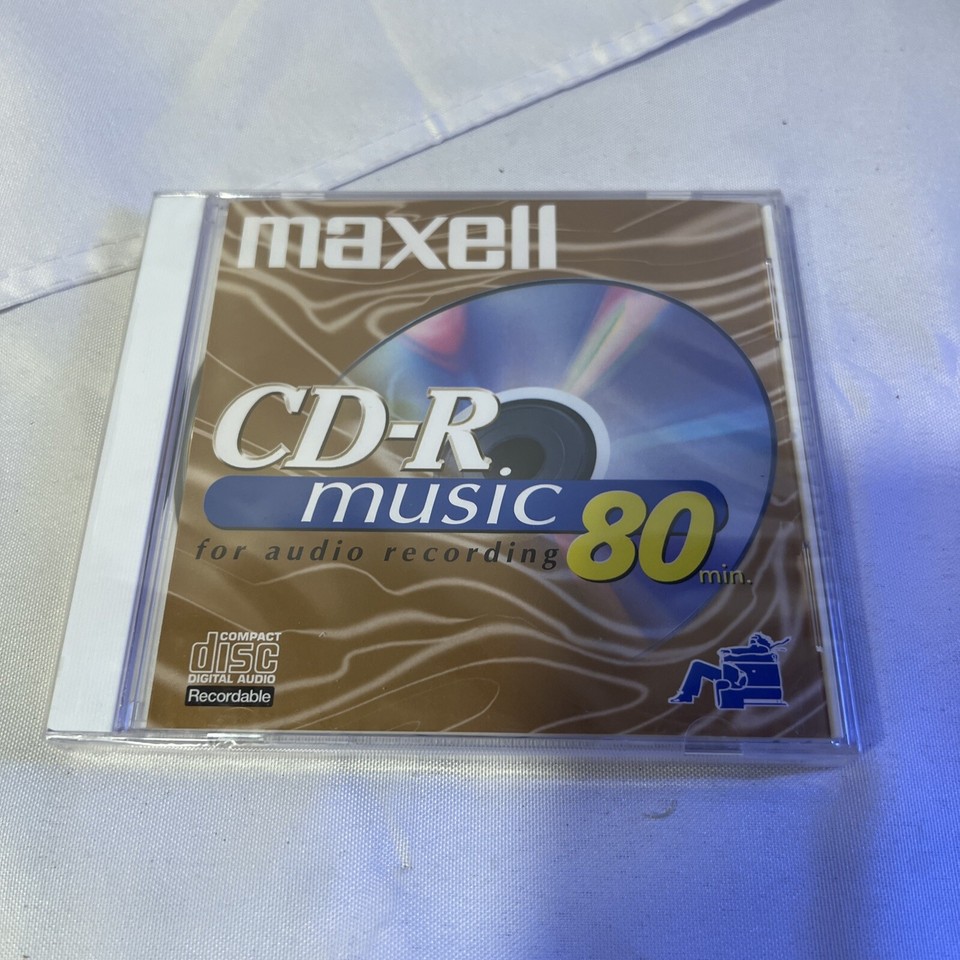 Maxell CD-R Music 80 min for audio recording Rip Disc Play Back, NEW ...