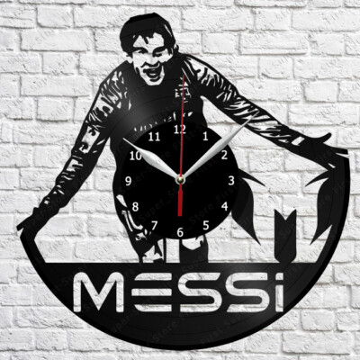 Lionel Messi Vinyl Clock Record Wall Clock Decor Fan Art Home 3495 | eBay
