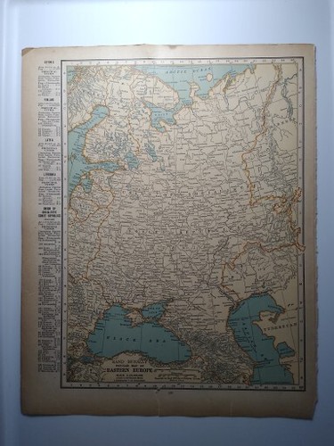 1929 Vintage USSR SOVIET UNION Atlas Map Antique Rand McNally Premium ...