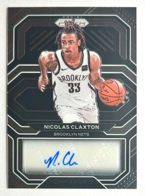 2020-21 Prizm Nic Claxton Penmanship Auto SP #PE-NCL Autograph Nets ...