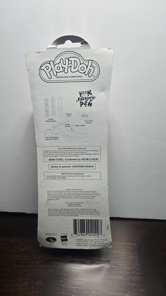*RARE* 2004 Hasbro Play-Doh Fun Factory Pen Original SEALED Package ...