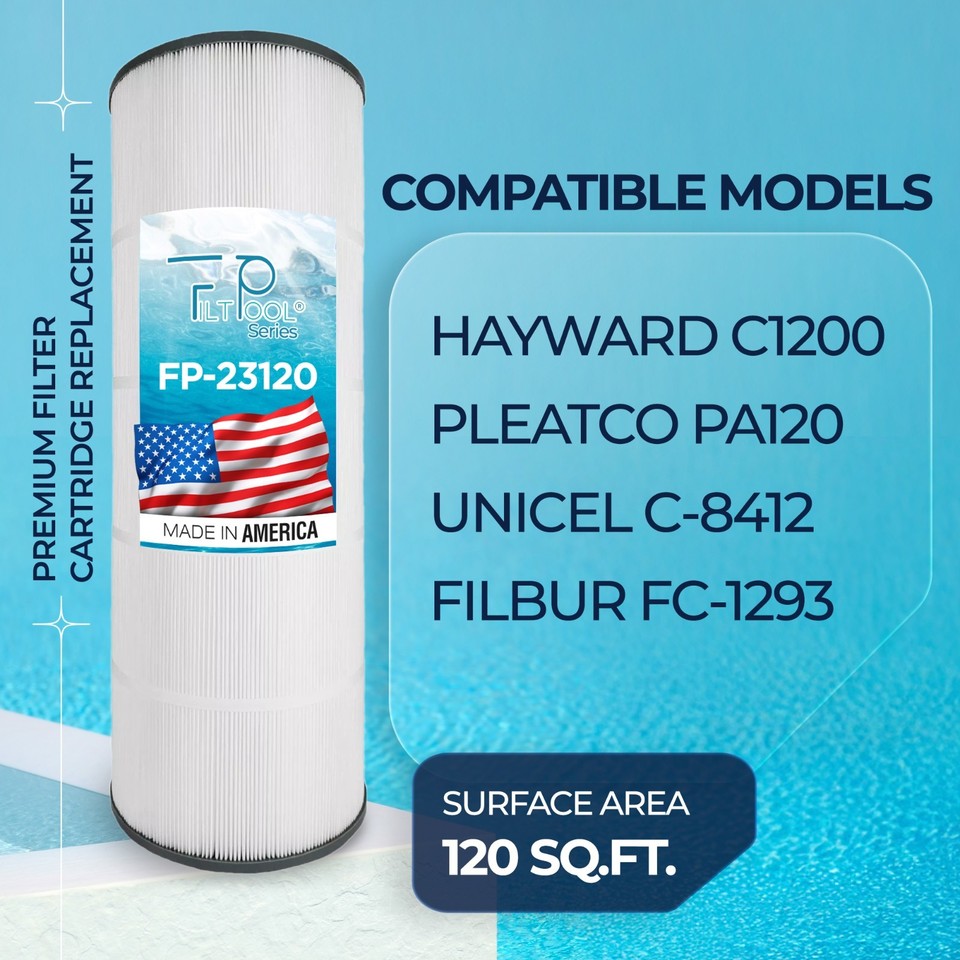 FP-23120 Filter Cartridge, replaces C1200 Hayward PA120, Unicel C-8412 ...