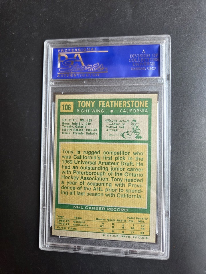 1971 TOPPS #106 Tony Featherstone PSA 9 | eBay