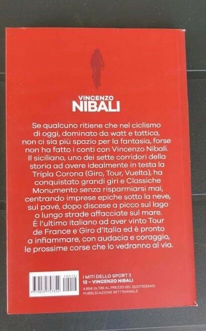Book Pocket-Size N°12 The Myth Screen Sport 2 Vincenzo Nibali 12, 5X18 ...