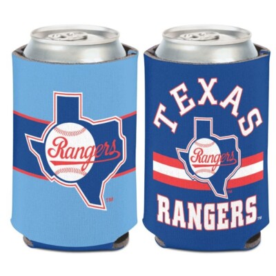 TEXAS RANGERS 2 SIDED COOPERSTOWN COLLECTION SOFT FOAM CAN COOZIE ...