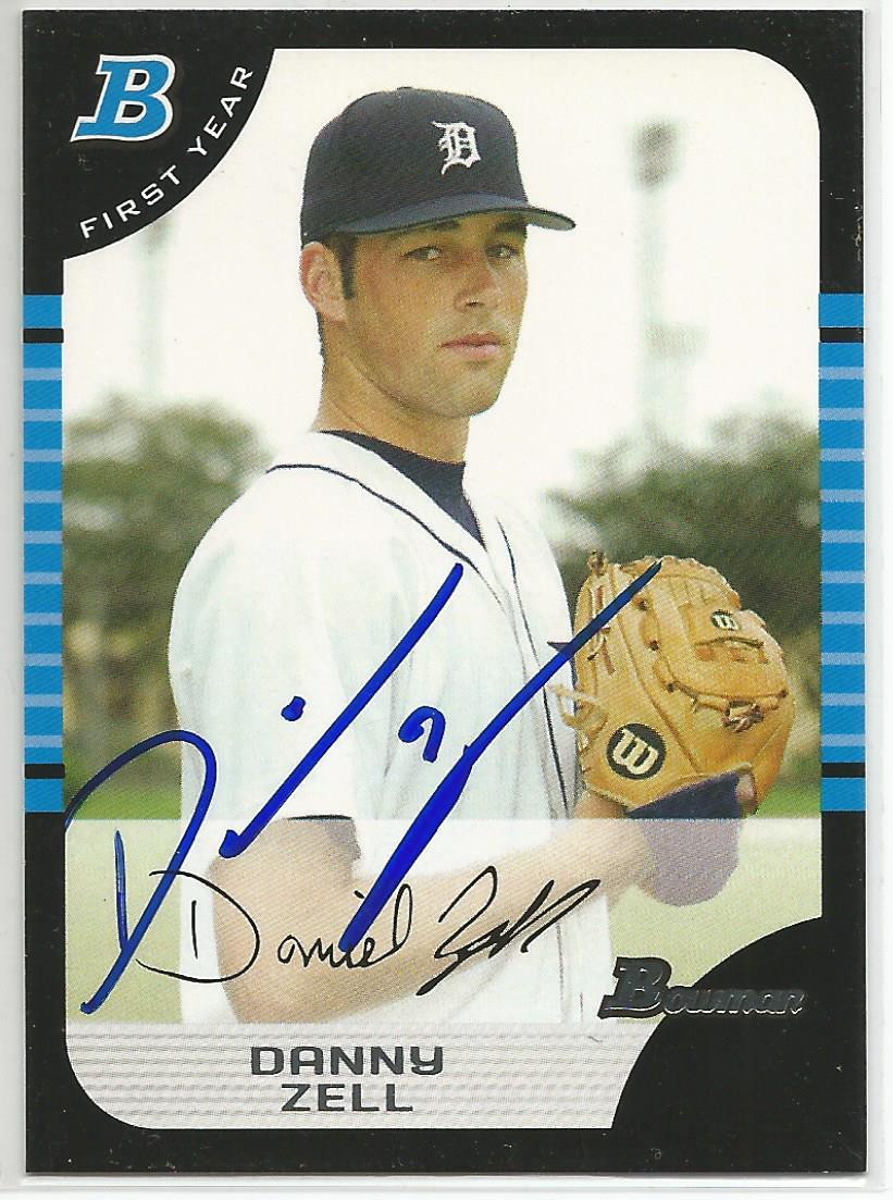 DANNY ZELL Autographed Signed 2005 Bowman Baseball card #231 Detroit ...