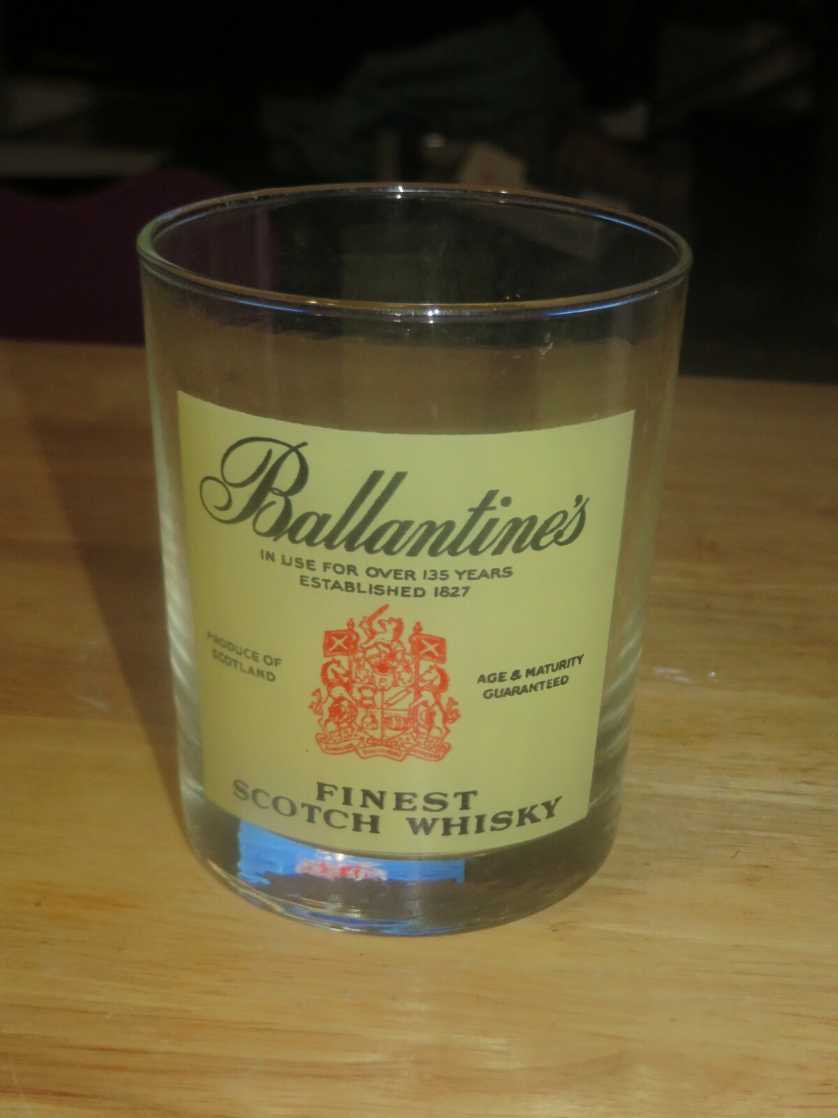 Ballentine's Finest Scotch Whiskey Cocktail Bar Glass | eBay