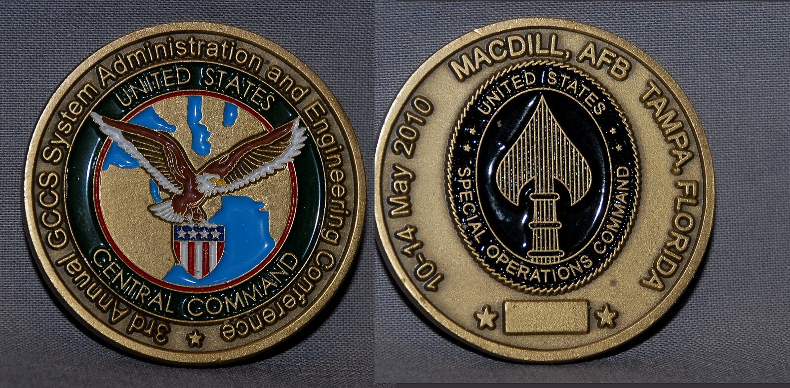 Big RARE Centcom & Special Operations GCCS ENGINEERING challenge coin ...