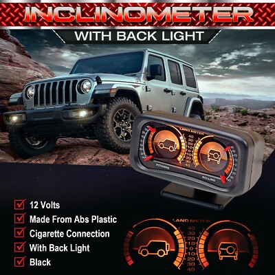 Car Inclinometer Accurately Measure Tilt Level Slope Angle Level Night ...