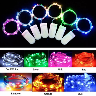 10/20 LED Fairy String Lights Micro Rice Copper Wire Light Party ...