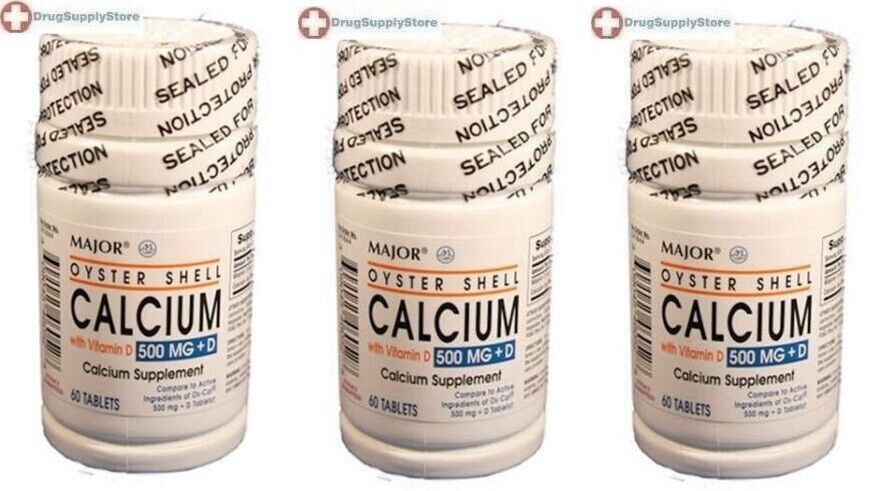 Oyster D Calcium Nature's Blend Oyster Shell Calcium 500 Mg