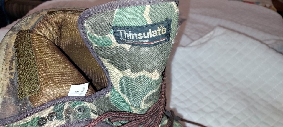 VIKING CAMO STEEL SHANK MENS HEAVY BOOTS THINSULATE WITH LINERS SIZE 9 ...