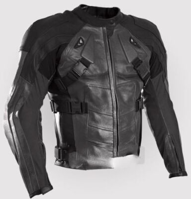 DEAD POOL Racing Motorcycle Biker Leather Jacket Mens Motorbike Leather ...
