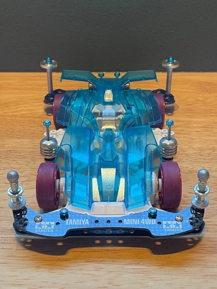 Mini 4Wd Rising Trigger Clear Blue Paint | eBay