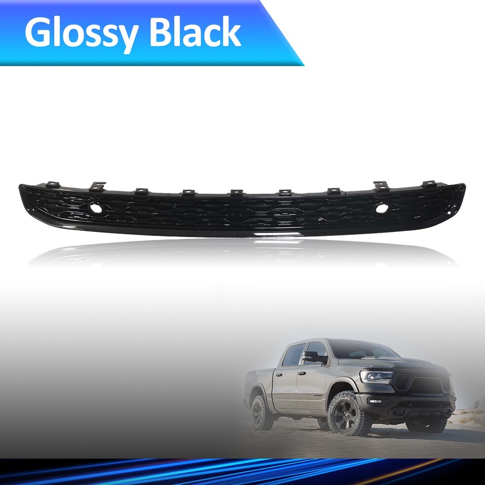 For 2019-2024 Dodge Ram 1500 Glossy Black Front Bumper Lower Grille ...