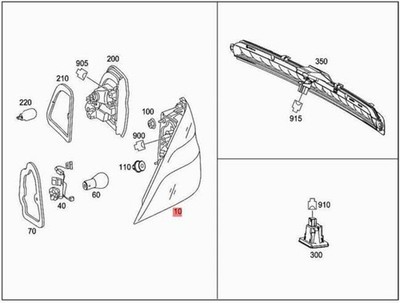 Genuine MERCEDES W166 GLE W166 M-CLASS Rear lamp combination 1669065601 ...