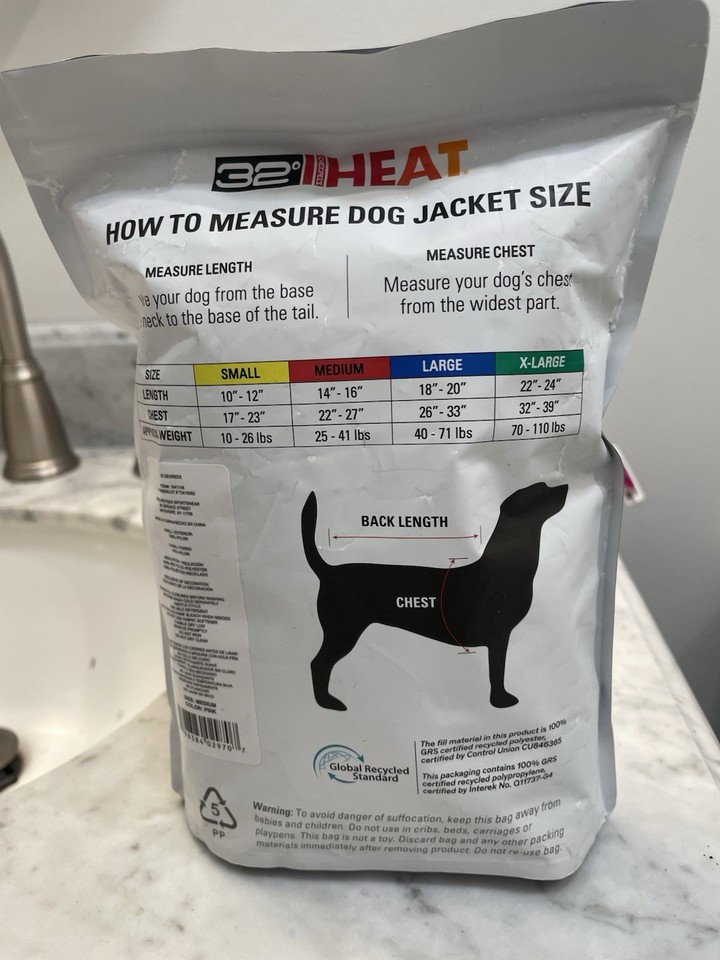 32 Degrees Dog Jacket. Purple/Pink. Size Medium. | eBay