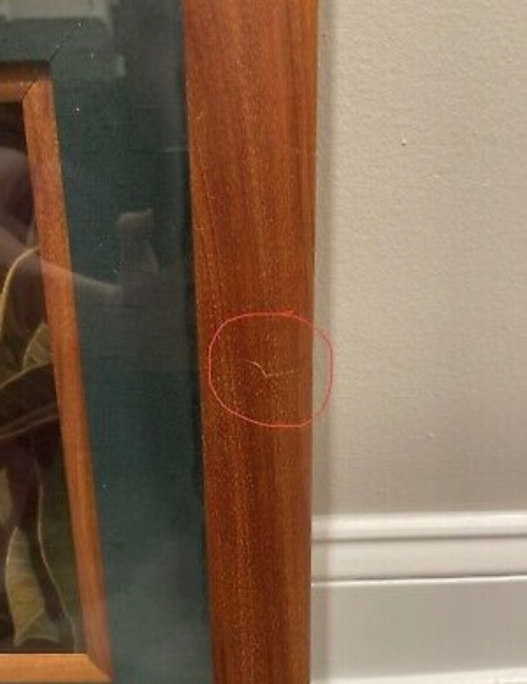 GARY REED Listed Artist Hawaiian Flower Painting Koa Wood Frame Hawaii ...