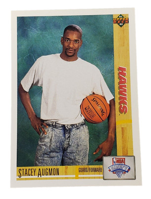 1991-92 Upper Deck Basketball NBA Draft Stacey Augmon RC #5 Atlanta ...