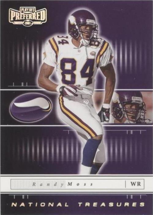 2001 Playoff Preferred - Randy Moss #74 National Treasures Silver /400 ...
