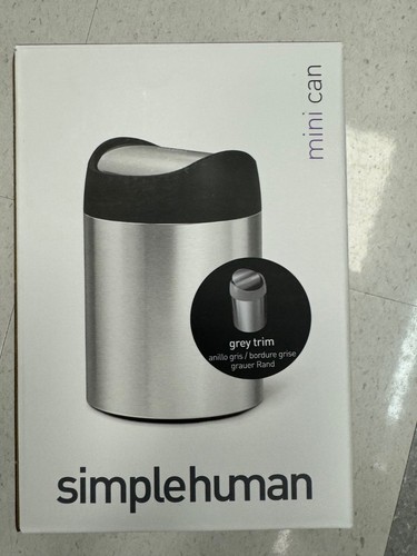 Simplehuman 1.5 Liter / 0.4 Gallon Mini Countertop Trash Can, Brushed ...