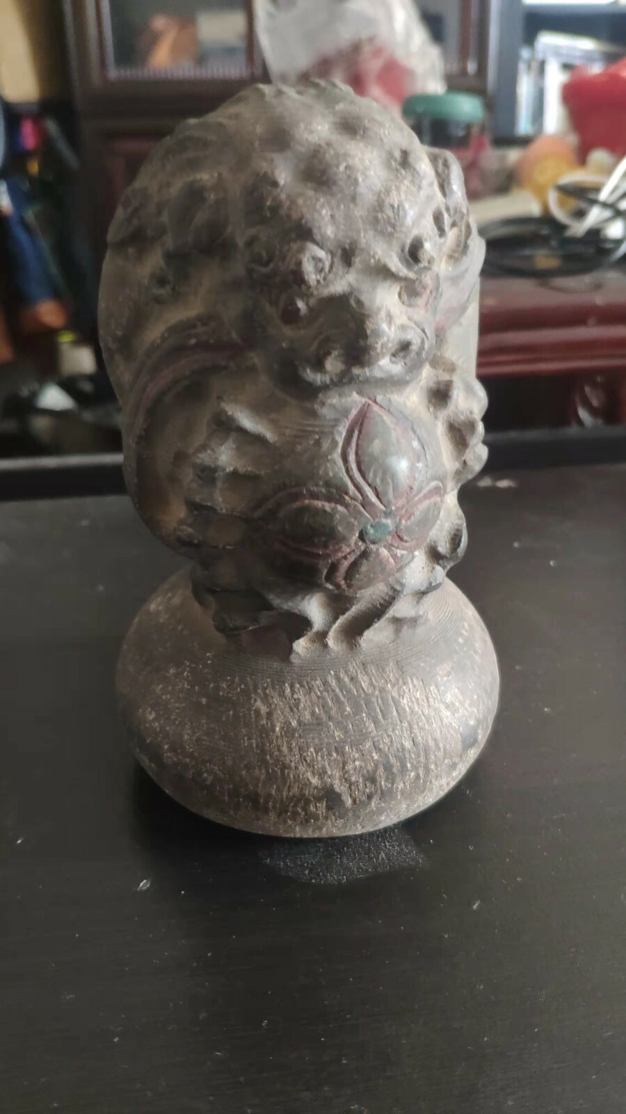 chinese blue stone carving 青石雕刻 table lion 3 | eBay