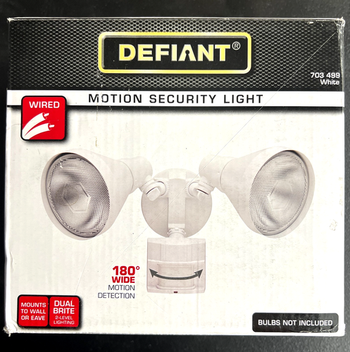 Defiant DF-5416-WH-G 180° Dual Bright Motion Sensor Outdoor Security ...