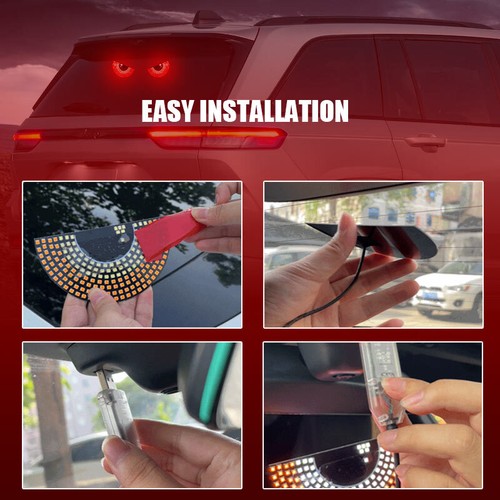 Colorful Eye Lamp Soft Screen for Car Windows, Led Eyes Car Window DIY ...