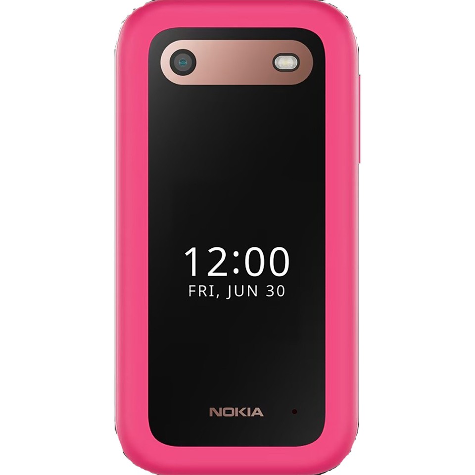 Nokia 2660 Flip 4G Pop Pink | 0.3MP Camera | 128MB RAM | 128MB Storage ...