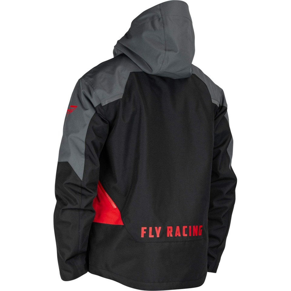 Fly Racing Carbon Snowmobile Jacket & Bib Combo - Black/Grey/Red ...