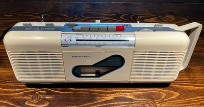 Vtg Realistic Boombox SCR-40 AM/FM Cassette Recorder 1970-80's Tested ...
