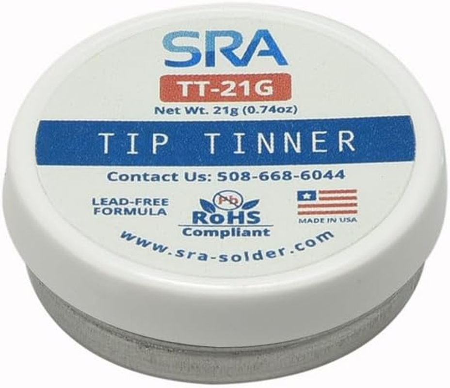 SRA Lead Free Tip Tinner, 21G Container & Oxidation Removal for ...