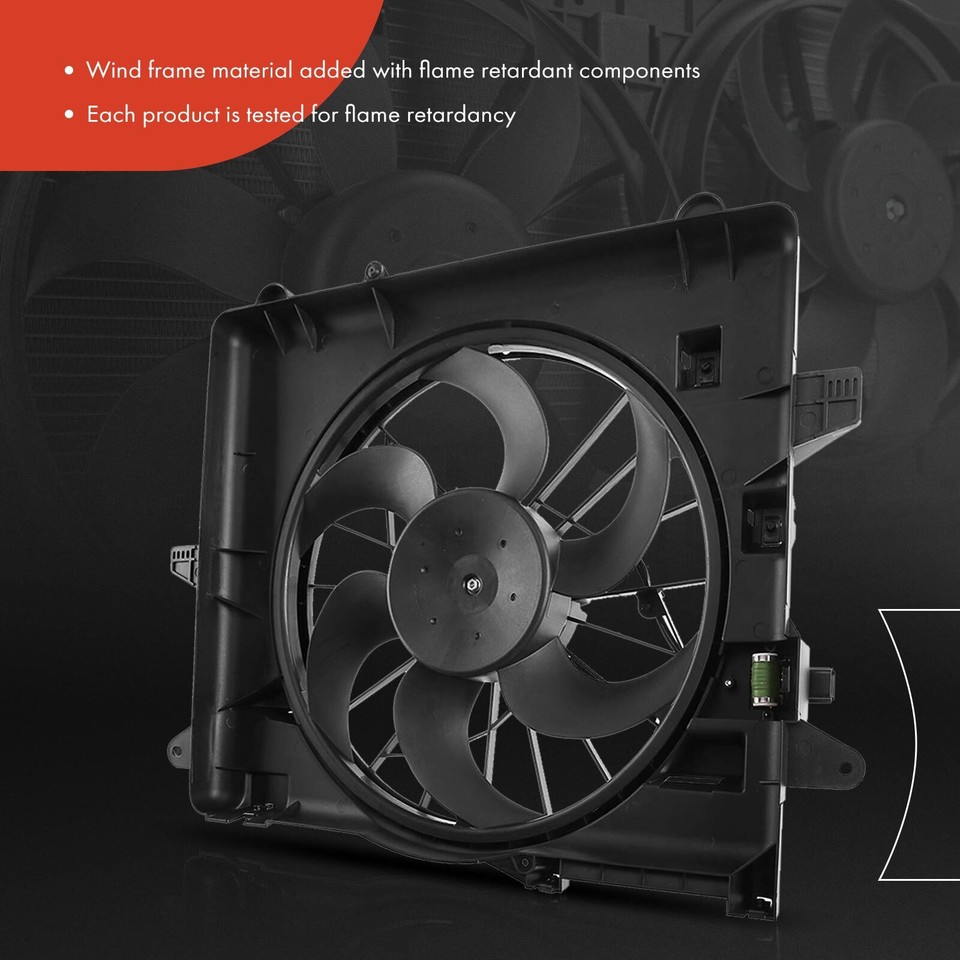 Radiator & Single Cooling Fan Assembly Kit for Ford Mustang 2011-2014 5 ...