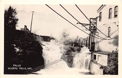 D31/ Oconto Falls Wisconsin Wi Postcard Real Photo RPPC c40s Mill ...