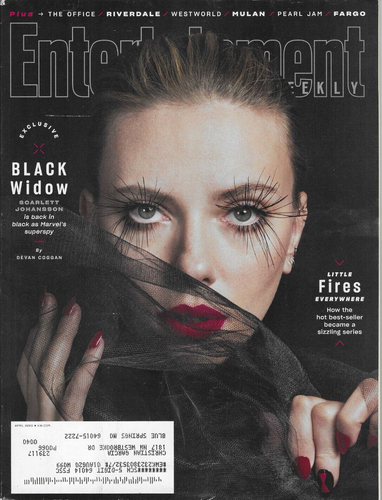 Entertainment Weekly Magazine Apr 2020 No 1586 Black Widow Scarlett ...
