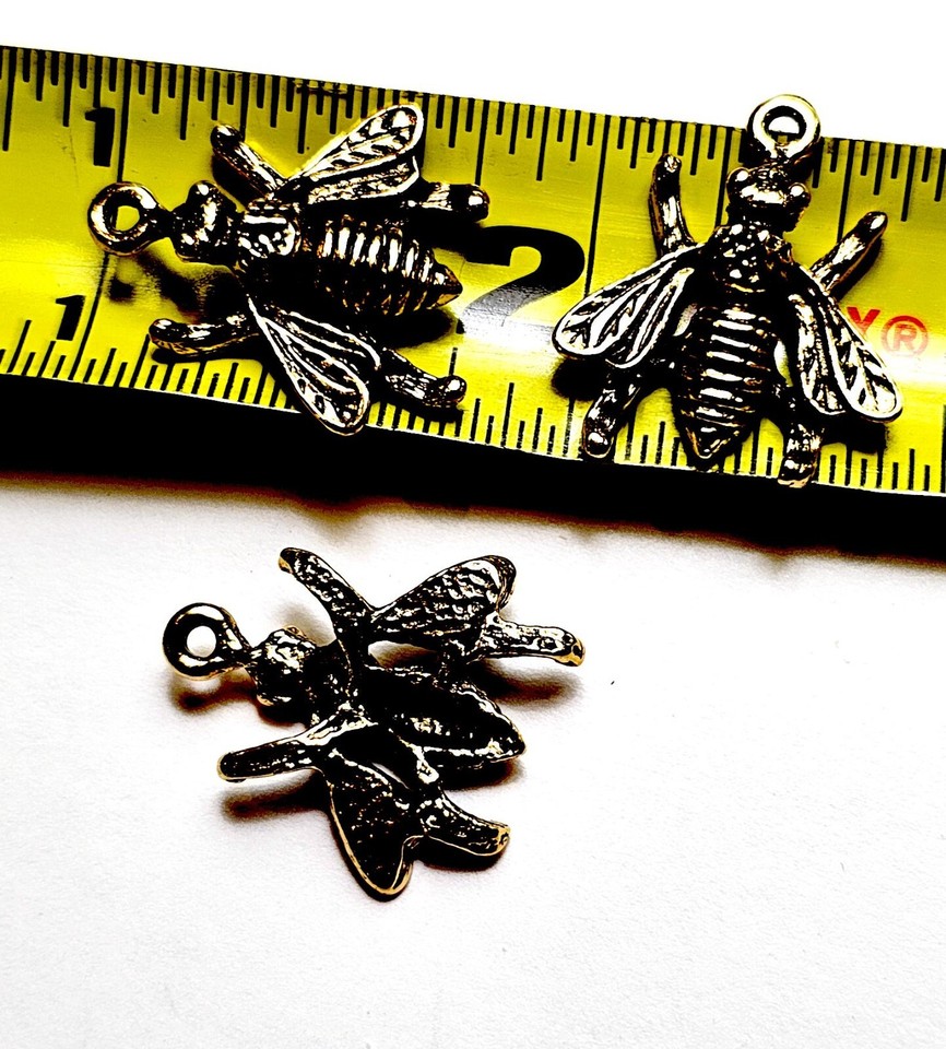 3 Pcs. Fly Bug Charms Pendants Cast Fine Pewter Fly ±18x20x4mm; -1.5mm ...