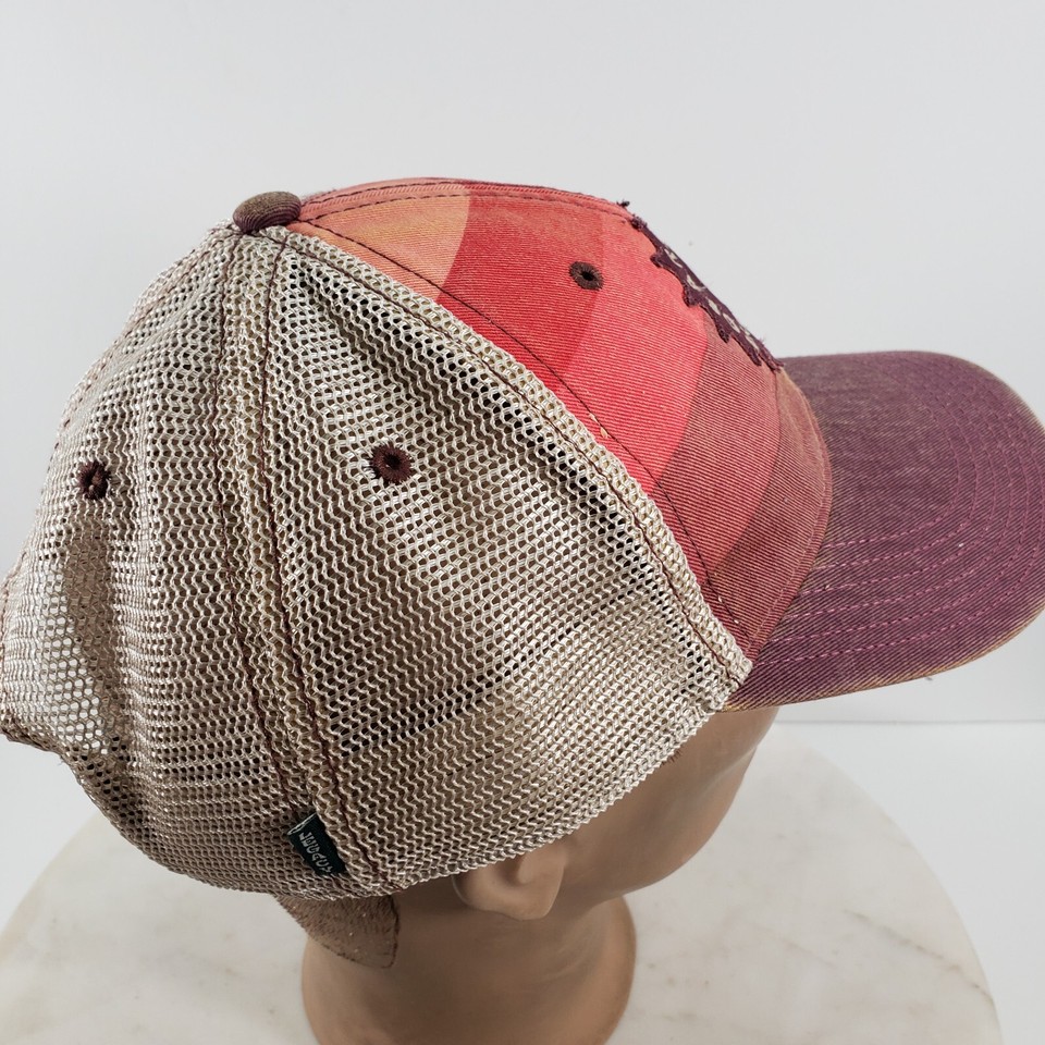 Gearhouse Brewing Co Hat Gear Logo Patch Cap Red Striped Mesh Snapback ...