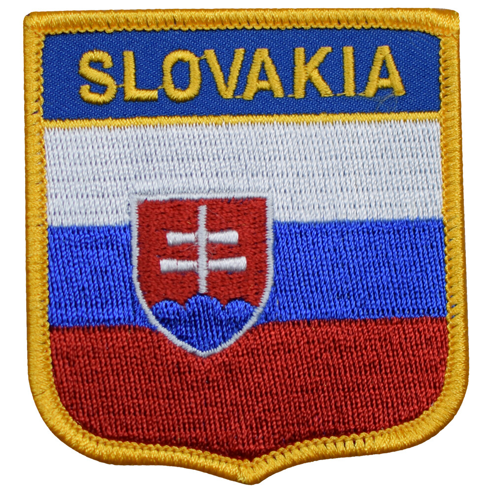 Slovakia Patch - Embroidered Flag Shield Badge 2.75" (Iron Or Sew On) | eBay