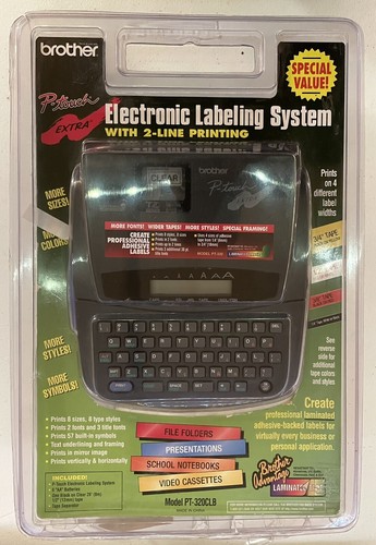 Brother P-Touch Extra Electronic Labeling System W/2 Line Printing PT ...