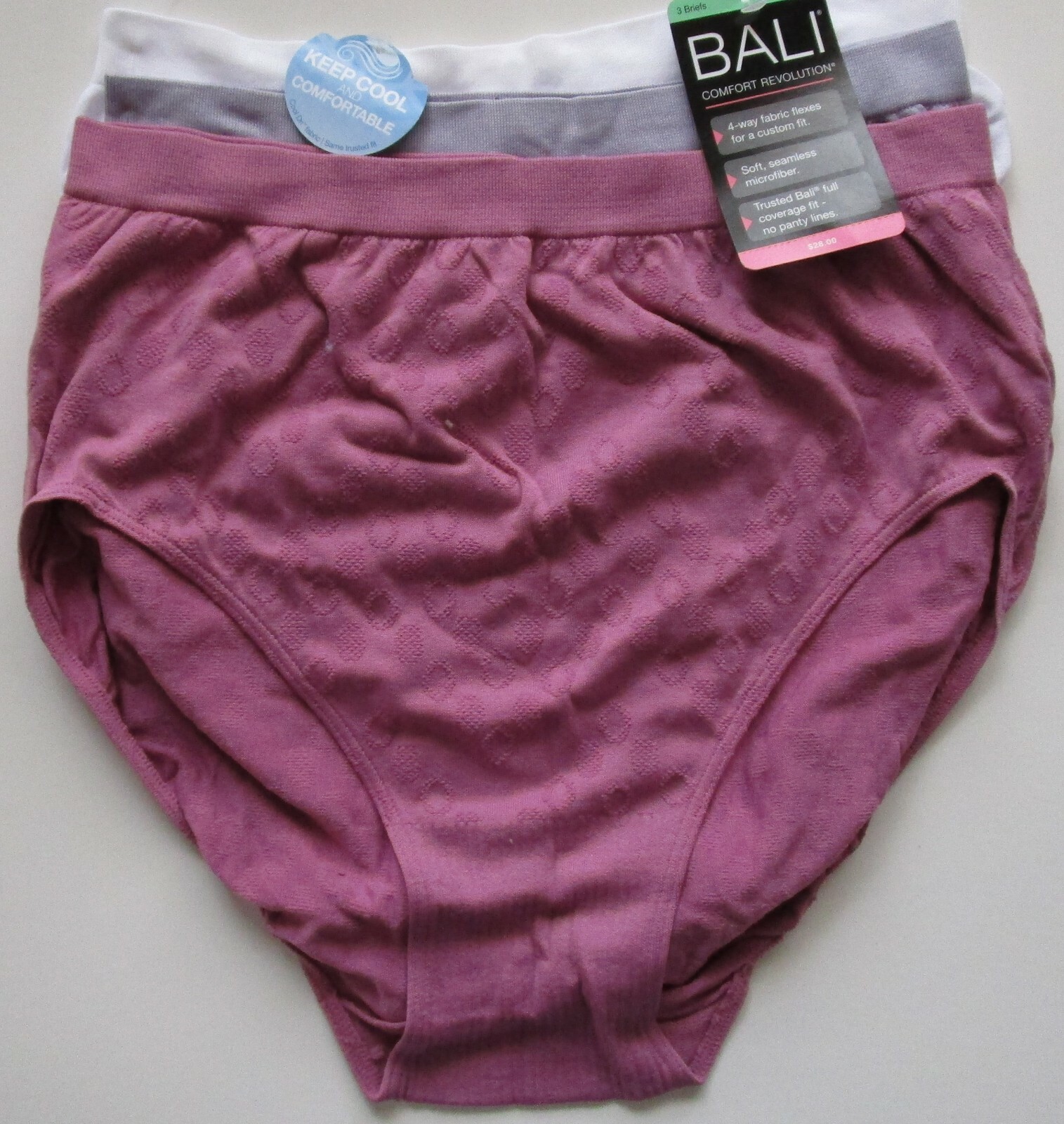 Bali Comfort Revolution Brief 3 Pack Style Ak88 Size 8/9 Black Beige ...