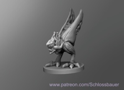 Abyssal Chicken Demon Creature Monster Manual 28mm Scale DND D&D ...