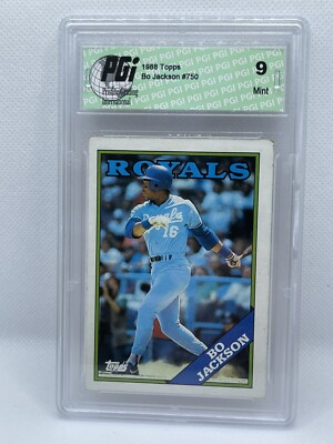 Bo Jackson 1988 Topps 750 Error Card Graded PGI 9 Mint Condition | eBay