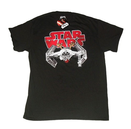 Star Wars Mens Tie Fighter Rudolph Christmas Black T shirt sz. Large ...