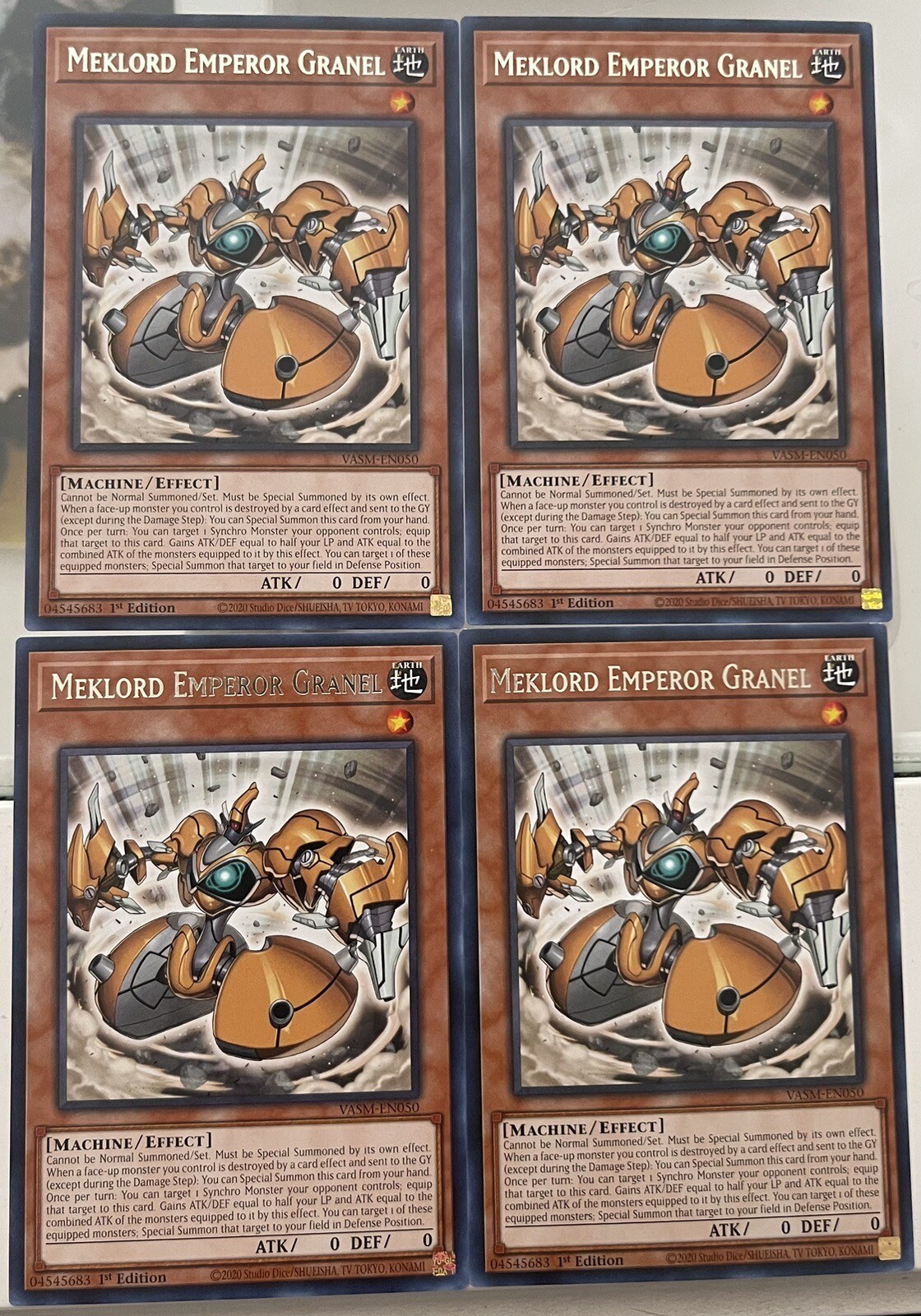 x4 Meklord Emperor Granel - VASM-EN050 - Rare - 1st Edition Yu-Gi-Oh! M ...