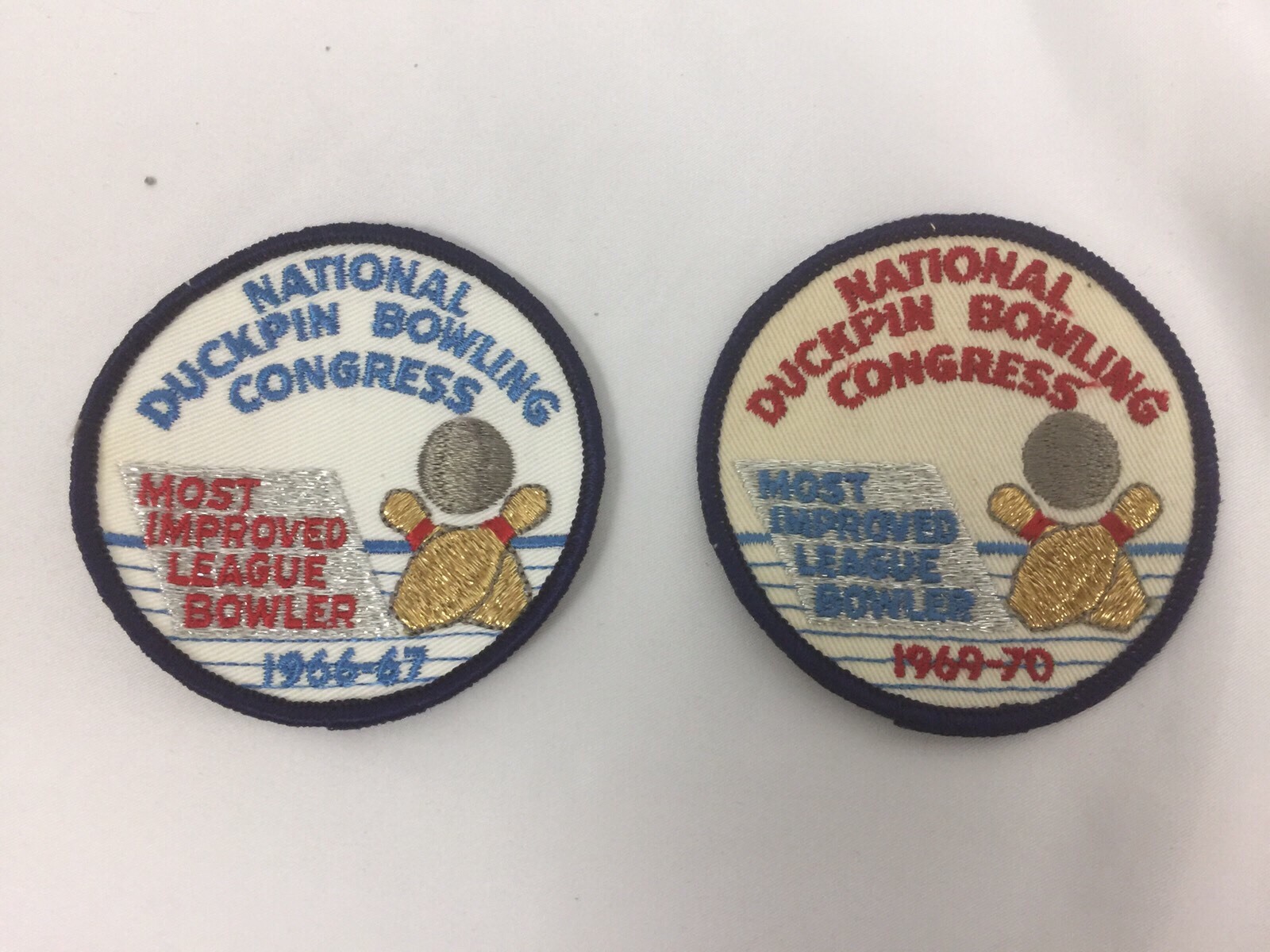 National Duckpin Bowling Congress Embroidered Sewn on Patches Lot of 2 ...