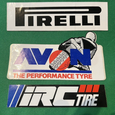 PIRELLI AVON & IRC - MOTORSPORT TYRE - VINTAGE ORIGINAL STICKERS - VGC ...