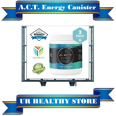 Youngevity A.C.T. Energy Canisters (3 Pack) - Fast Pre-Workout & Boost ...
